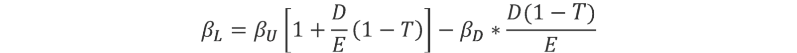 Finding the right formula: de-levering and re-levering the beta in the ...